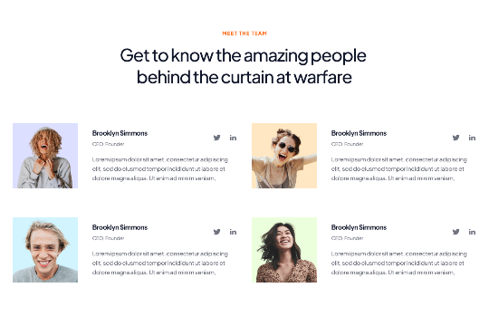 Team Component - Webflow